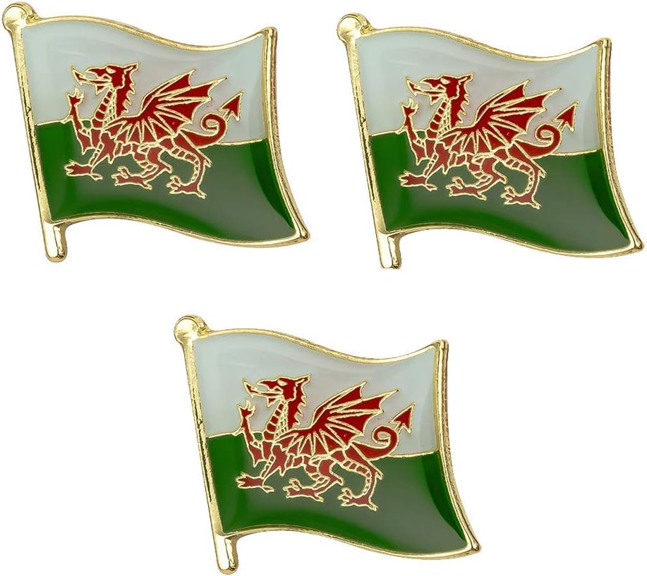 Metal Enamel Pin Badge Wales Red Dragon Welsh National Cymru : Amazon ...
