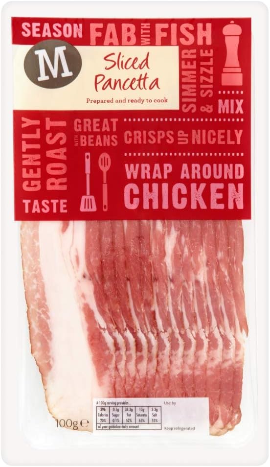 Morrisons Sliced Pancetta, 100g : Amazon.co.uk: Grocery