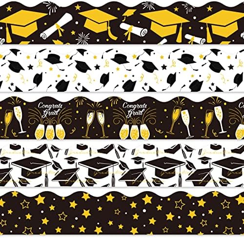 Amazon.com: Whaline 69Ft Graduation Bulletin Board Border Congrats Grad ...