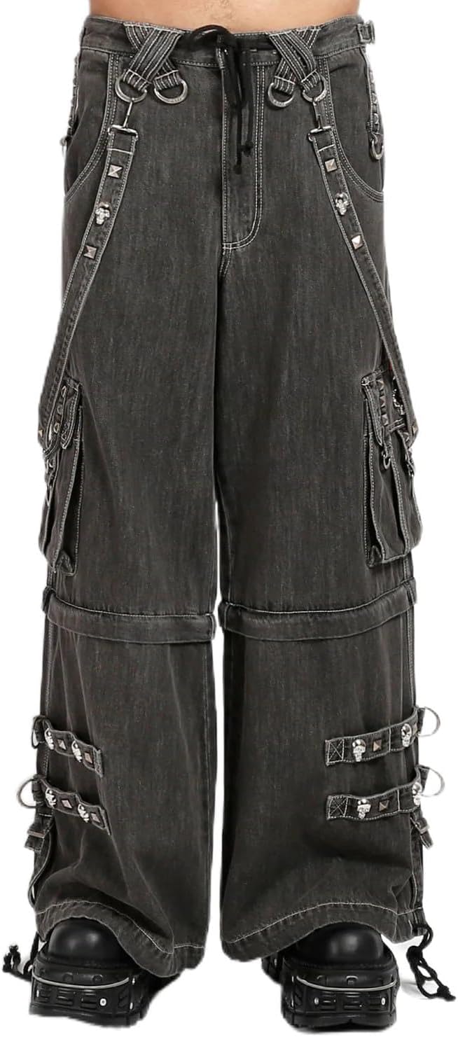 Tripp NYC Crypt Pants [Black Denim] Baggy Wide Leg Gothic Emo Punk ...
