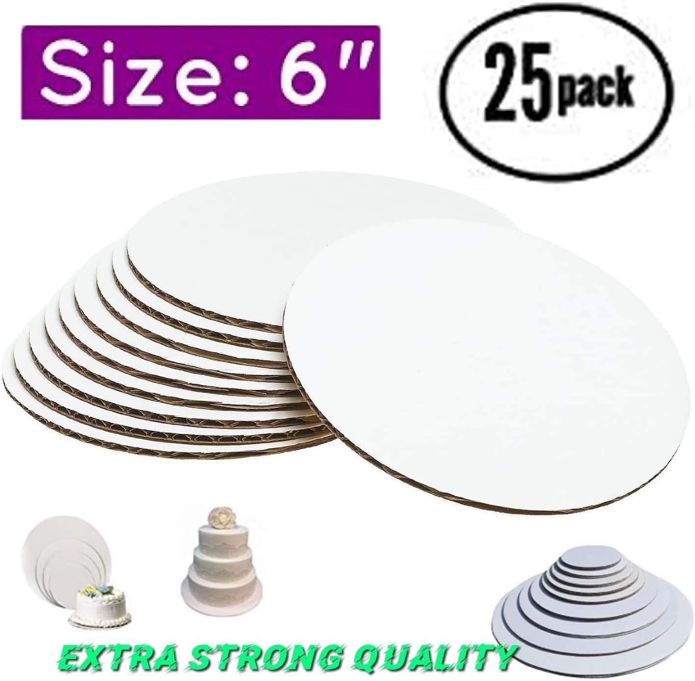 6-Inch Cake Circle, (25-Pack) cake circles 6 inch ,cake circle base ...