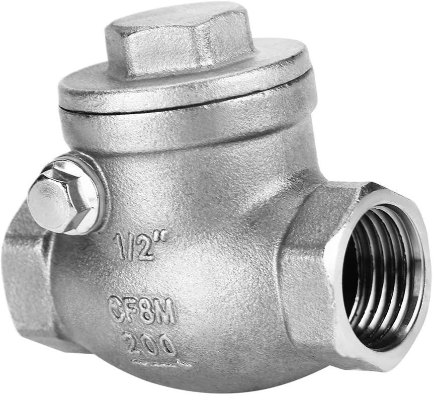 Valves 1/2 DN15 Check Valve Stainless Steel One Way Swing Check Valve ...