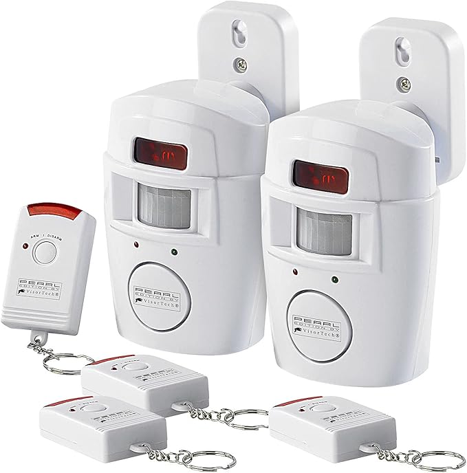 VisorTech Alarmanlage 2er Set Hausalarme Mit PIR Bewegungsmelder Und 2 visortech-alarmanlage-2er-set-hausalarme-mit-pir-bewegungsmelder-und-2
