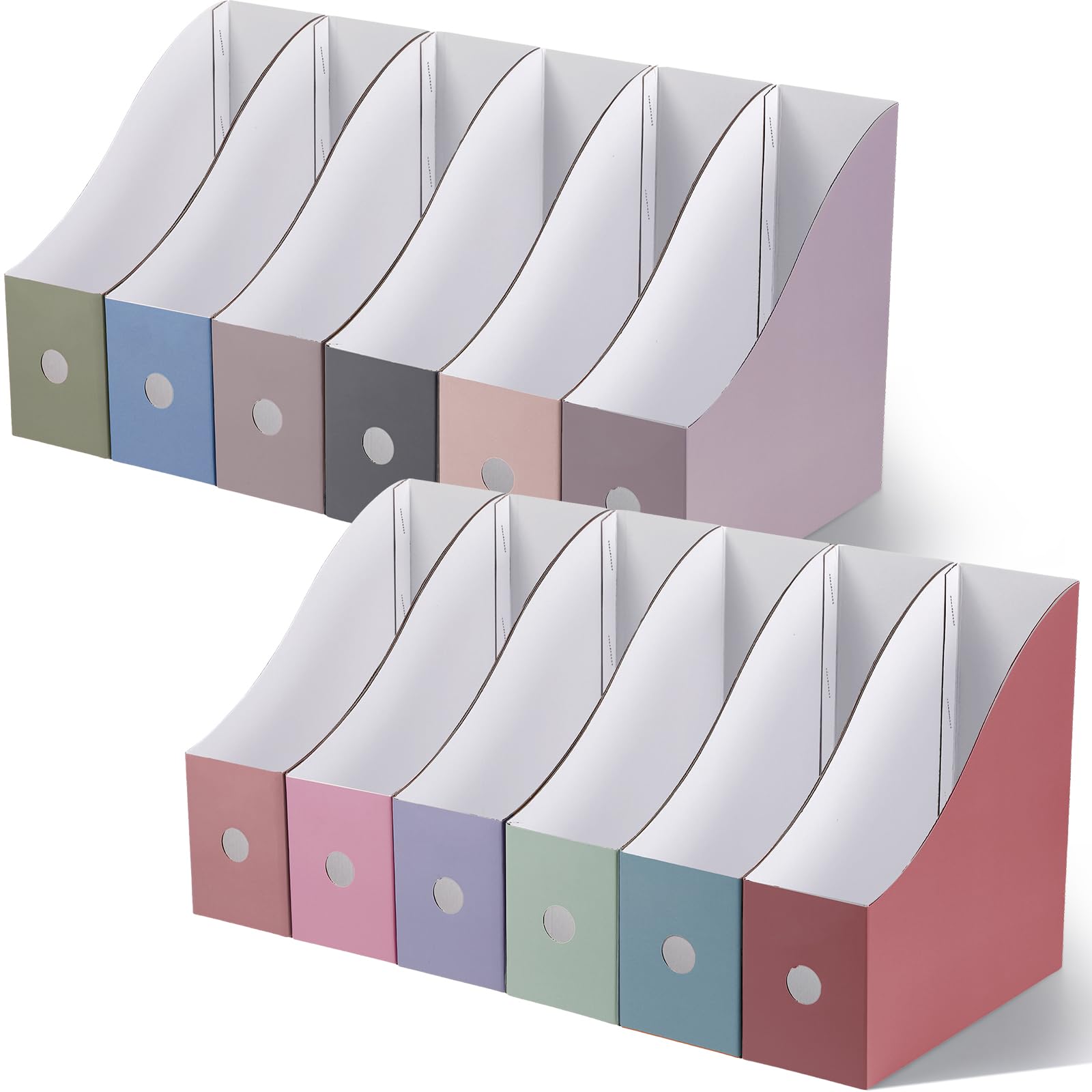 Snapklik.com : Colarr 12 Pack Cardboard Magazine Holders 12 Colors ...