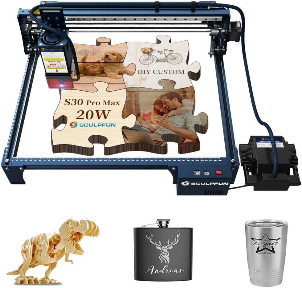 Amazon.com: SCULPFUN S30 Pro Max 20W Laser Engraver, Laser Cutter with ...