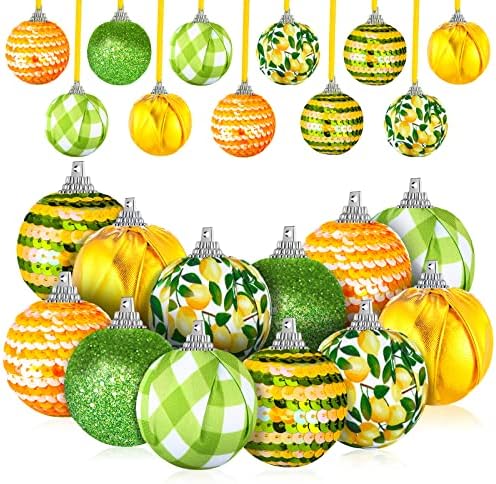 Amazon.com: Liliful 12 Pcs Summer Tree Lemon Hanging Ornaments Shiny ...