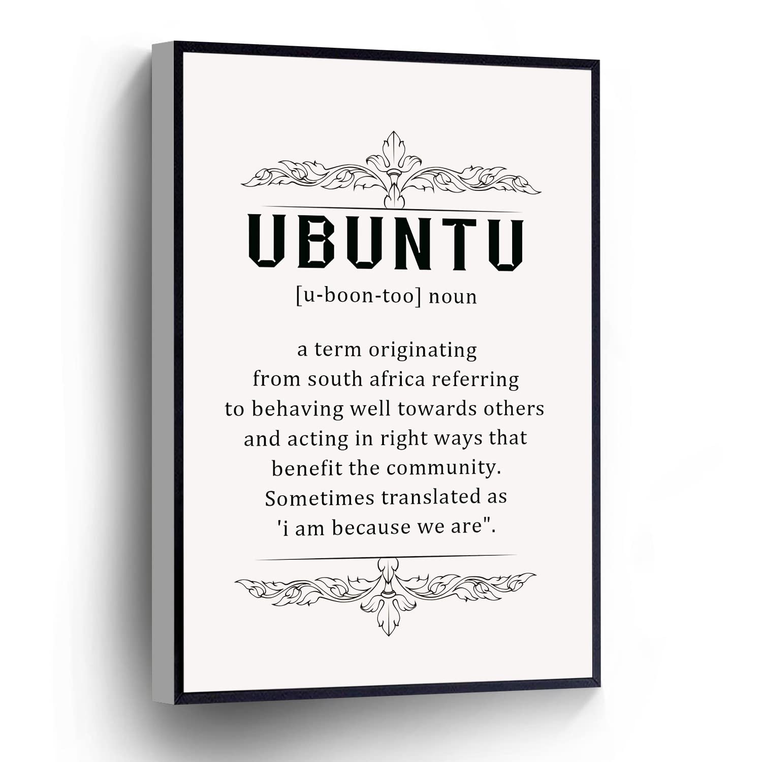 Amazon.com: PUCHYUCT Ubuntu Definition Canvas Wall Art Inspirational ...