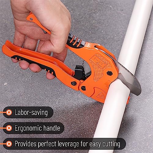 Snapklik.com : Bates- PVC Pipe Cutter, Cuts Up To 1-1/4, Ratcheting PVC ...
