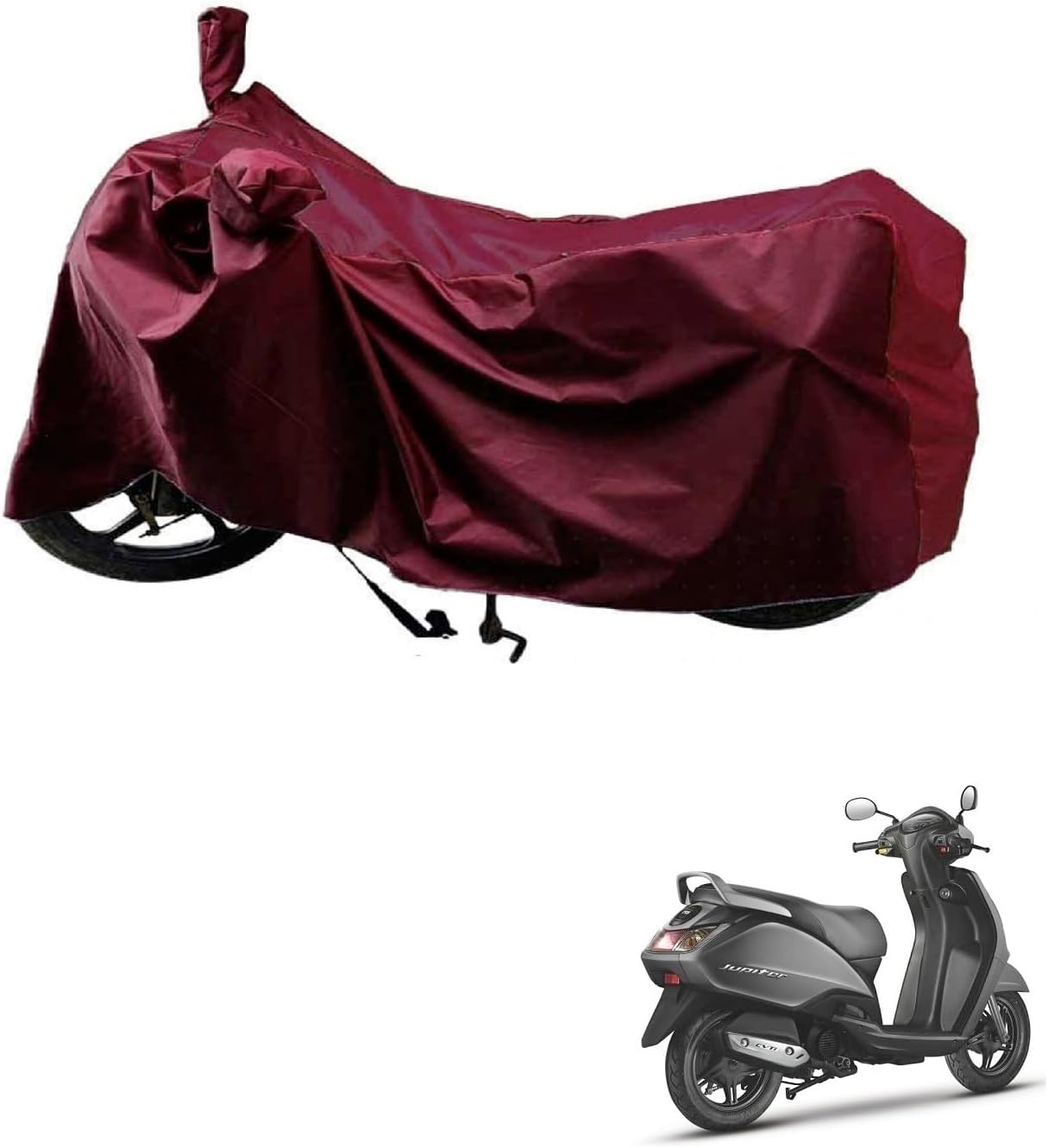 AUTOBIRSA Waterproof Scooty Cover for Tvs Jupiter 125 with Free Storage ...