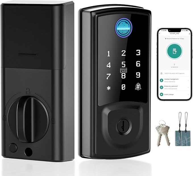 Smart Door Lock,Keyless Entry Door Lock for Front Door,Security Smart ...