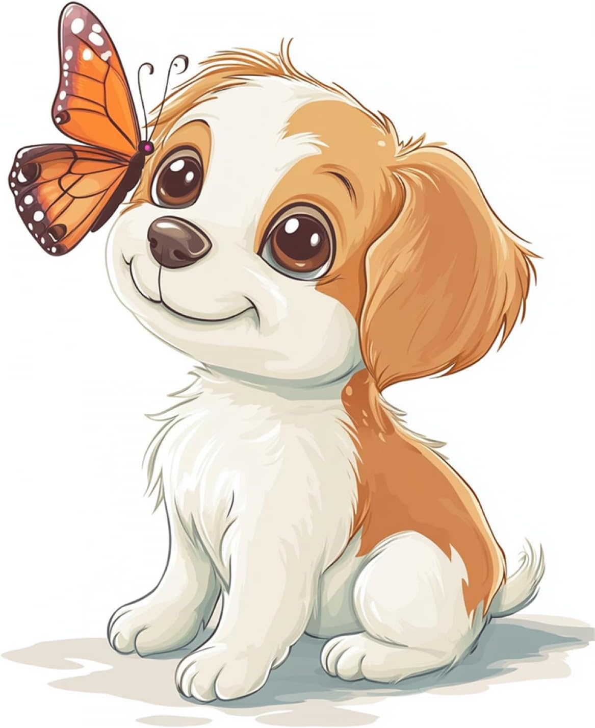 11CT Animal Diy Canevas Point De Croix Chien De Dessin Animé Et ...