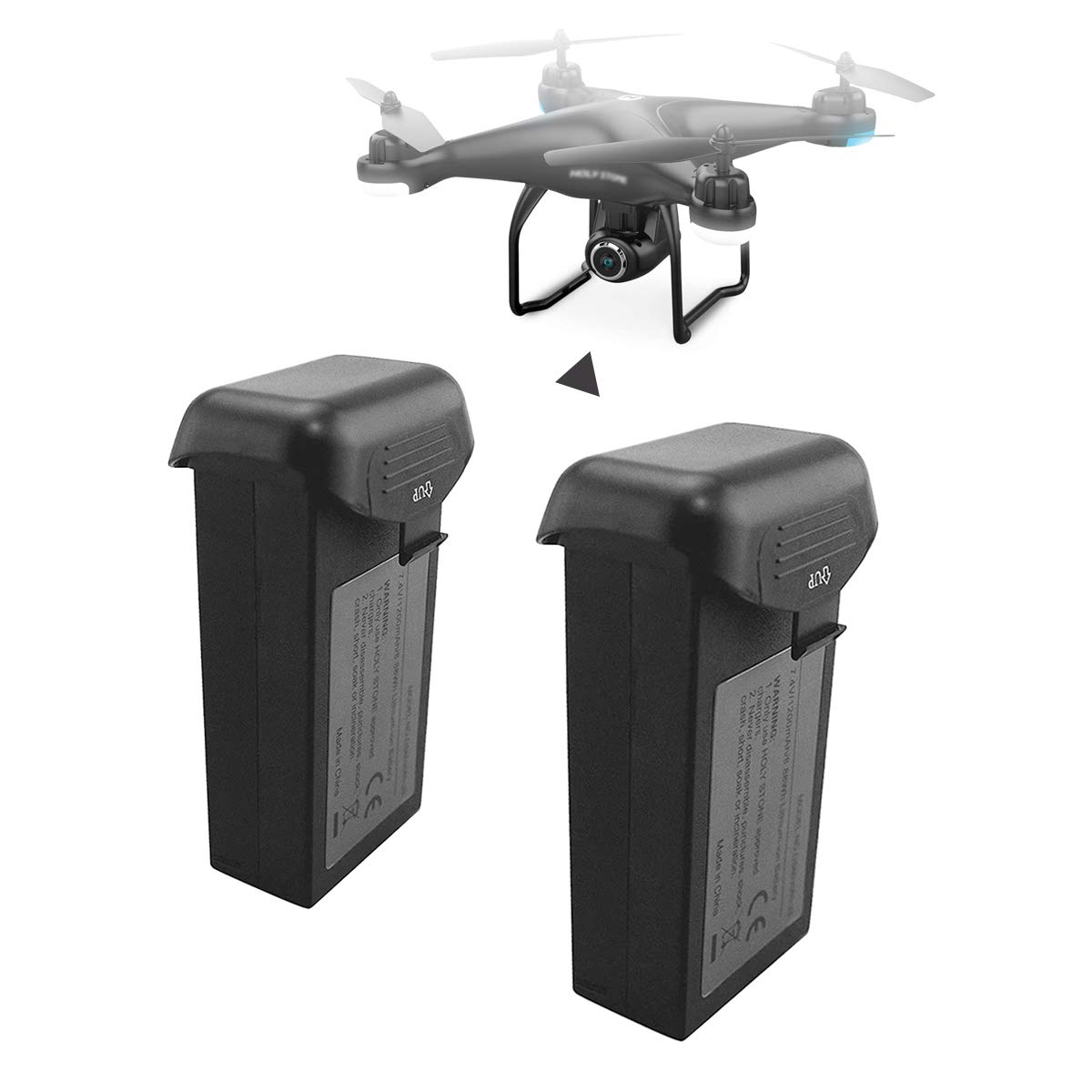 Amazon.com: MOONZON 2PCS 7.4V 1200mAh Lithium Battery Suitable for ...