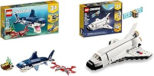 LEGO Creator 3 in 1 Deep Sea Creatures and Space Shuttle Toy Bundle ...