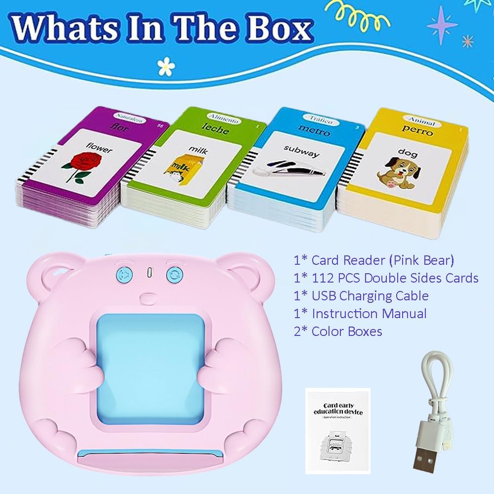 RT&BS Tarjetas flash hablantes en español para niños pequeños, tarjetas ...