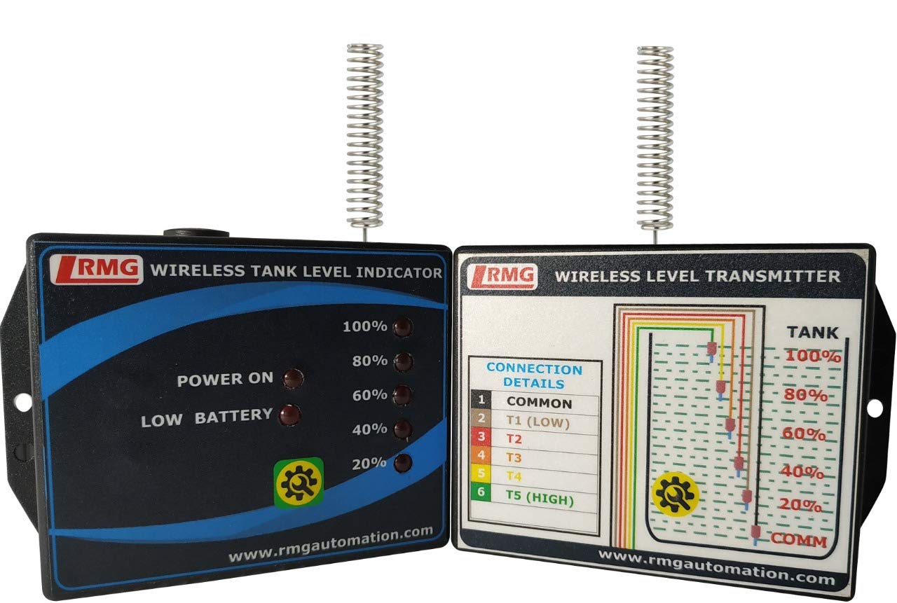 RMG Wireless Water Level Indicator with Tank Full and Tank Empty Alarm ...