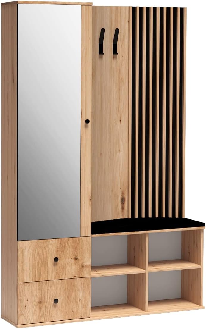 Cool24 CALI Gaderobenschränke Flur Set - Garderobe mit Spiegel - Robust ...