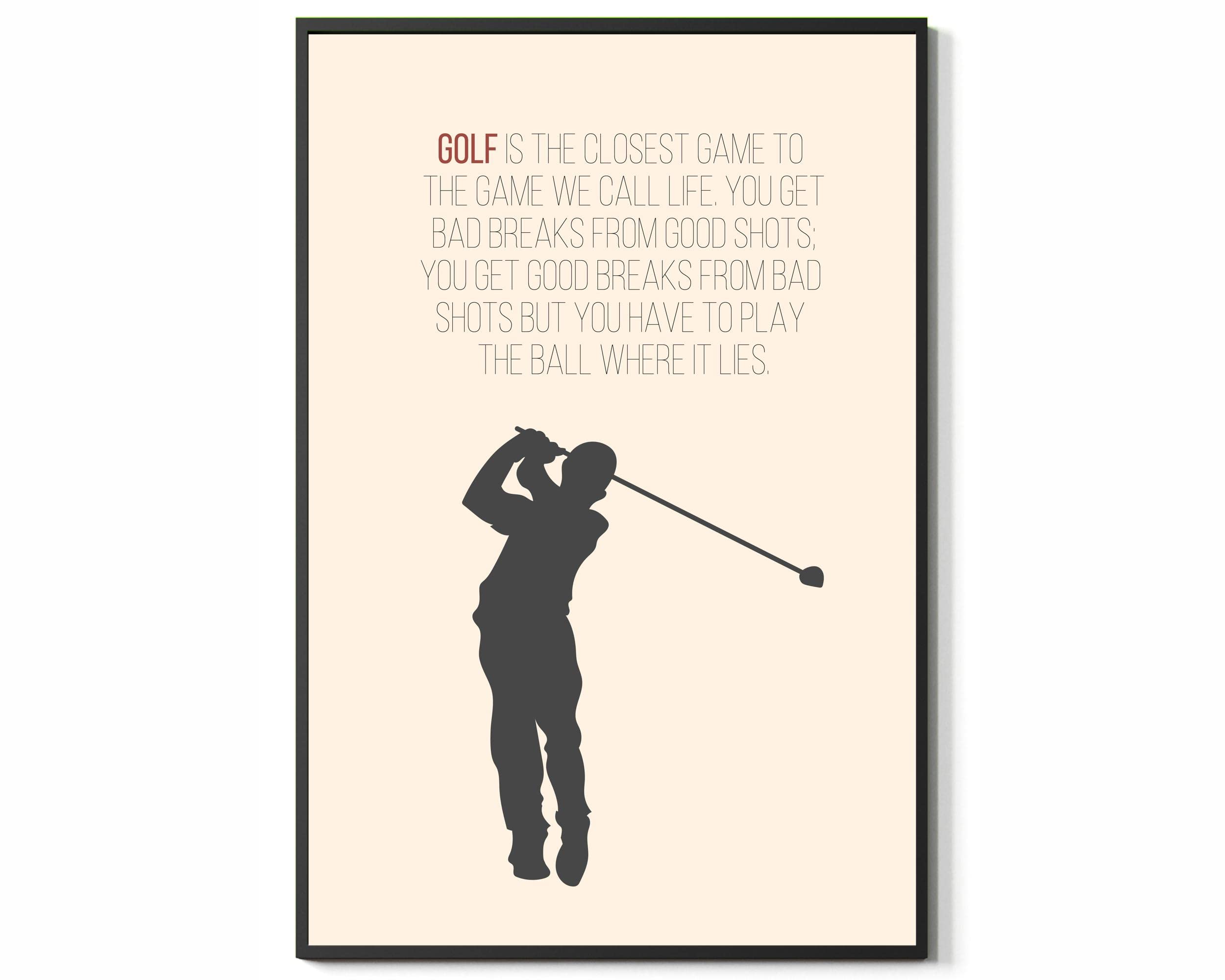 Amazon.com: FESOGO Motivational Golf Decorations Positive Quote for ...