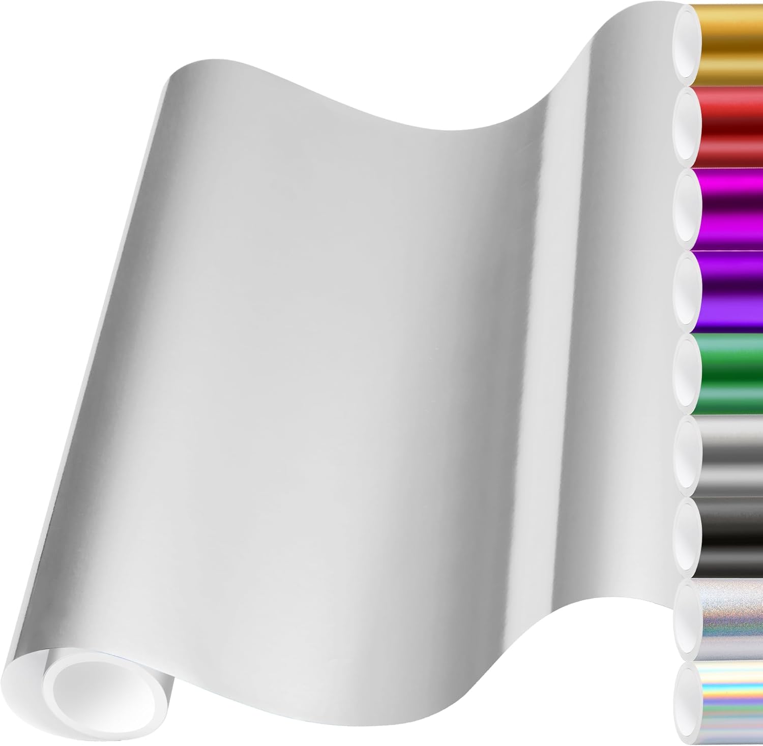 Amazon.com: Silver Metallic Wrapping Paper Roll- 17in X 23Ft Metal ...