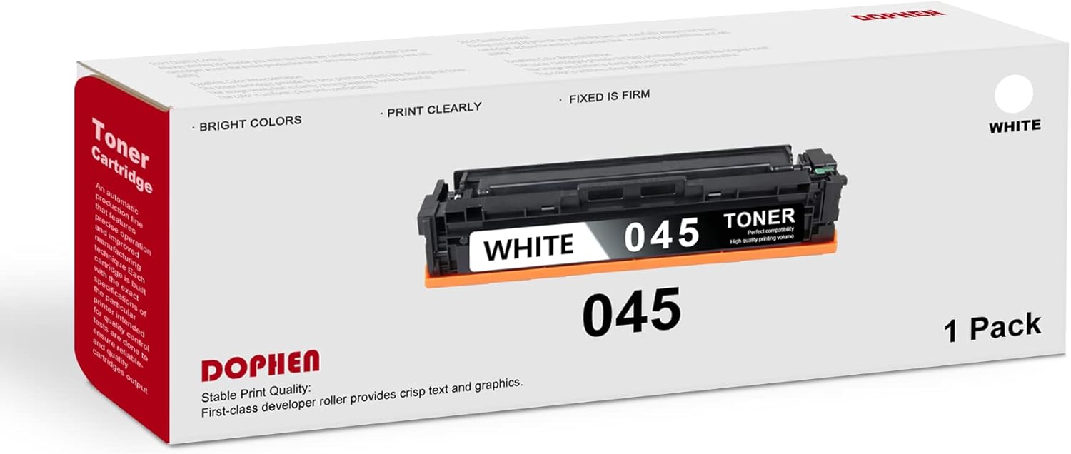 Amazon.com: White Toner Cartridge - Compatible 1-Pack 045 White Toner ...