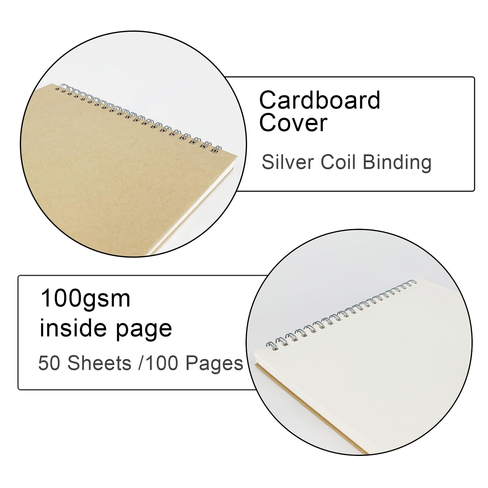 Snapklik.com : Brown Upright Sketch Notebook, 2-Pack, 10 X 7.5 Inches ...