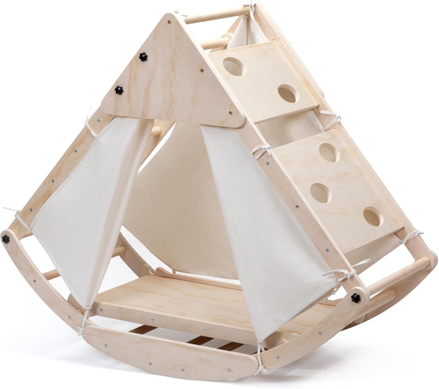 Amazon.com: Nyeekoy 8 in 1 Pikler Triangle Set with Slide Arch Climber ...