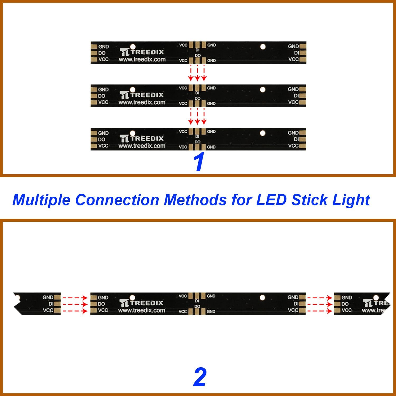 Treedix 10 x 10 RGB LED Light Stick Matrix, Addressable 10 Bit RGB LED ...