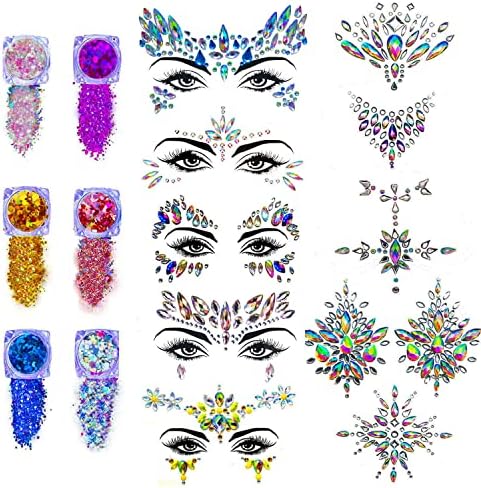 Amazon.com : Face Body Gems Jewels Stickers,Body Jewels Stickers Stick ...