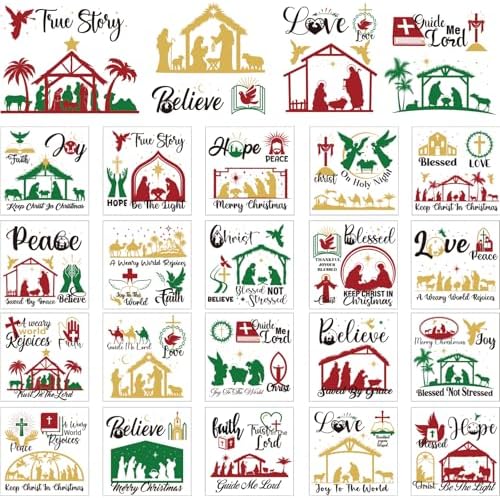 Amazon.com: 20 Sheets Christmas Rub on Transfers for Crafts and ...