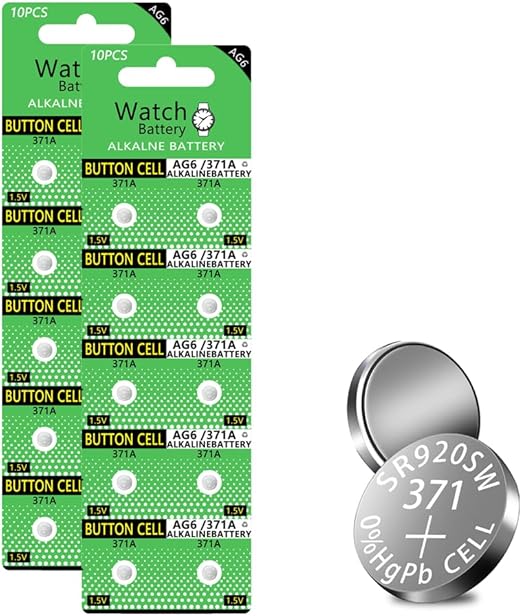 20Pcs SR920SW Batteries Button Cell Pack 371 SR920SW Watch Battery AG6 ...
