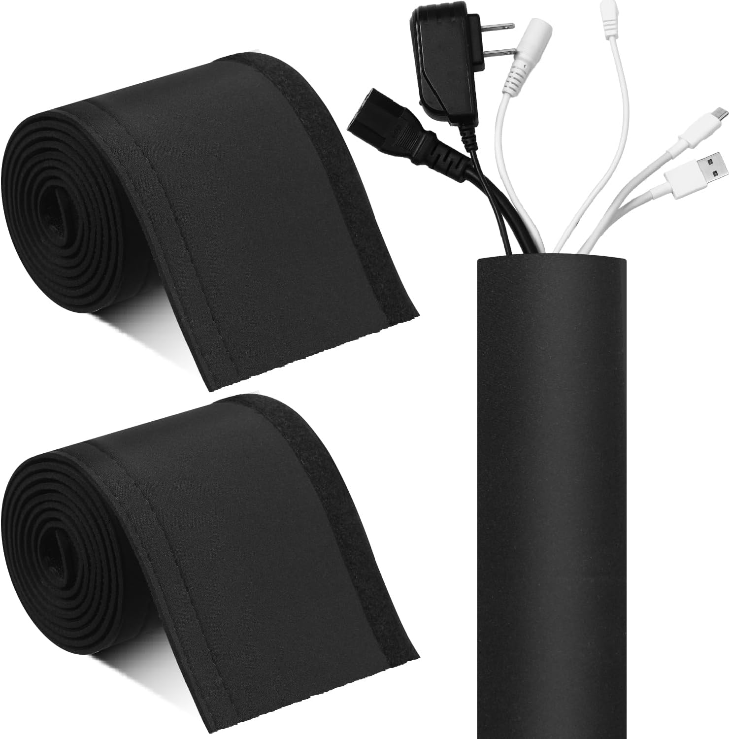 Amazon.com: Electriduct 8" Hook and Loop Nylon Fast Wrap Sleeve Cable ...