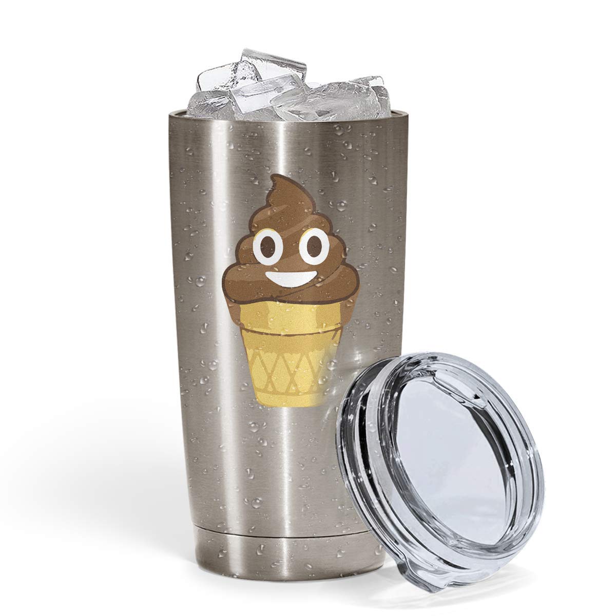 Buy Loud Universe Stainless Steel Smiley Poop Emoji Ice Cream Cone ...