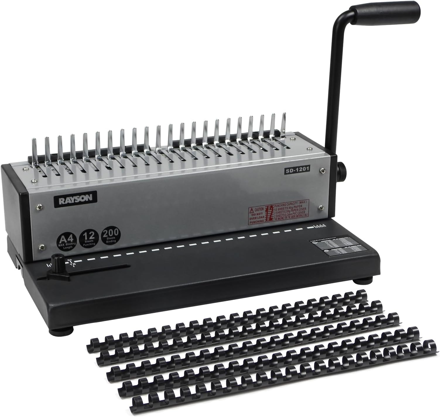 Relieuse A4, Makeasy Machine à Relier Spirale Relieuse Perforeuse A4 21 ...