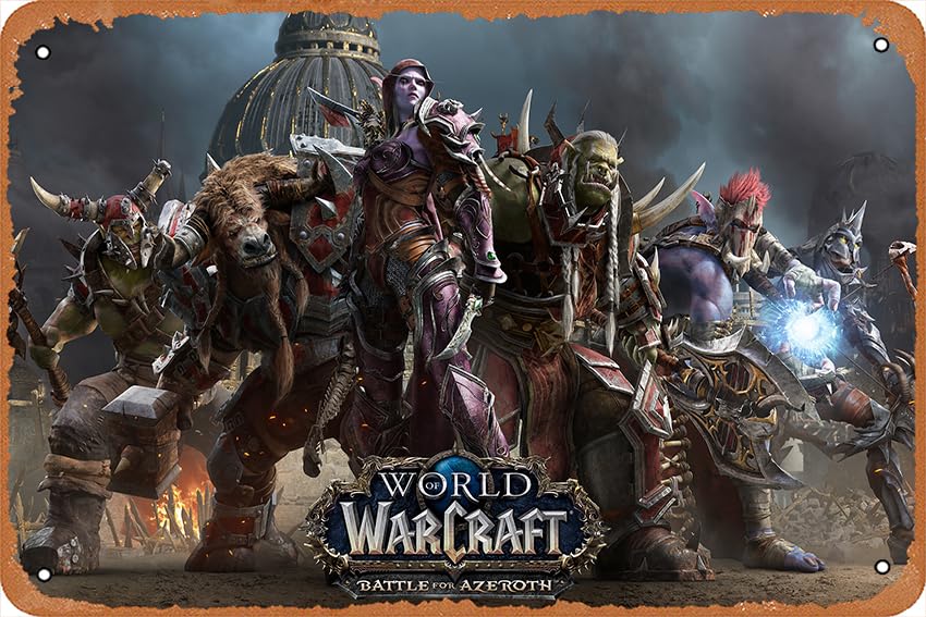 Amazon.com: Vintage Metal Tin Sign Retro Metal Sign World of Warcraft ...