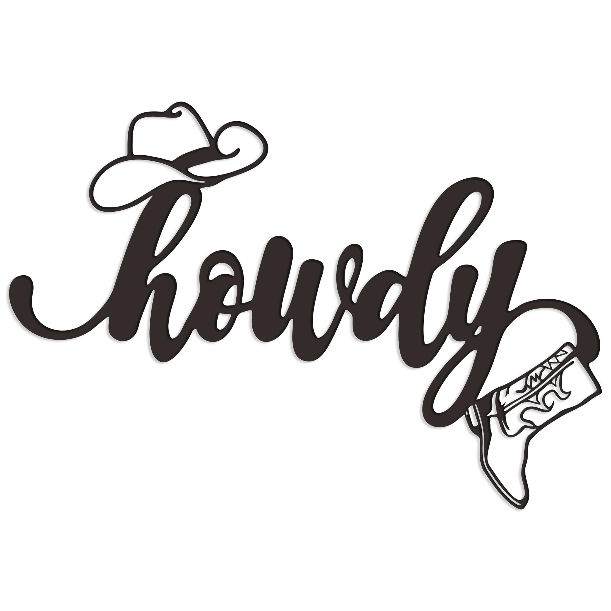 Amazon.com: Rajukit Metal Howdy Sign Wall Art - Embrace the Western ...