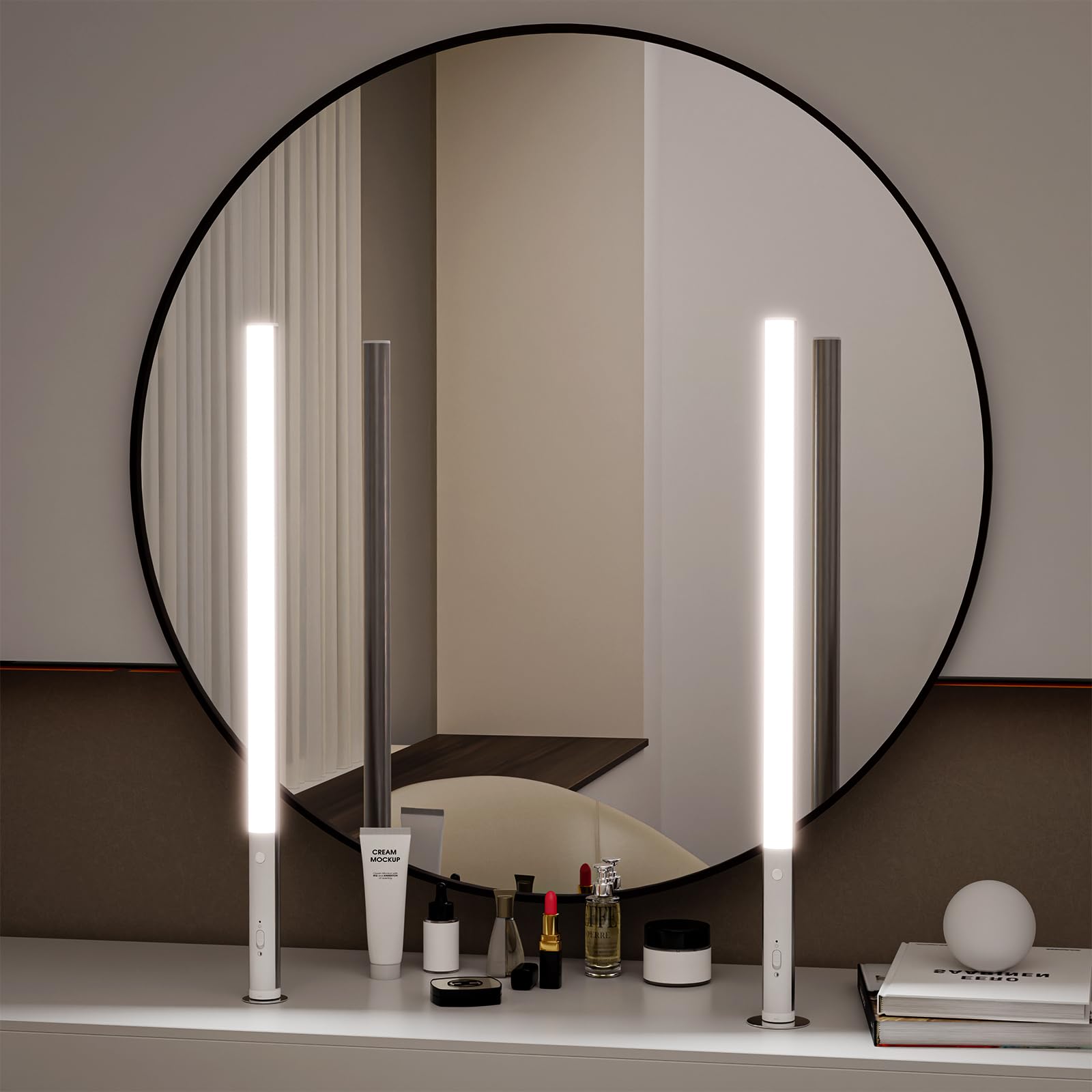 Amazon.com: Umimile Vanity Lights for Mirror, 17 Inch Rechargeable ...