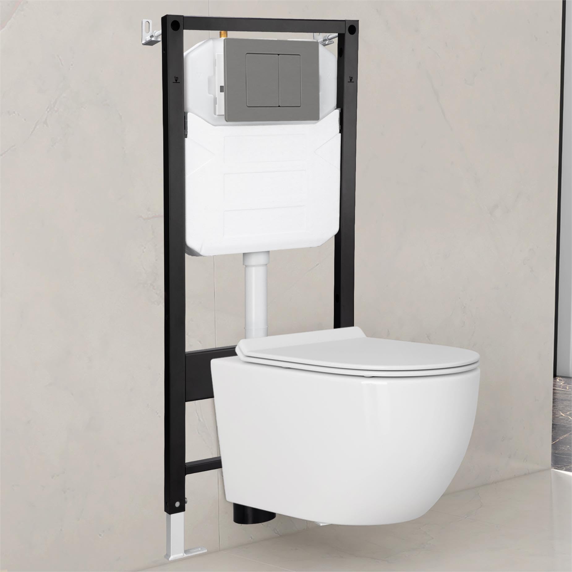 Kohler K-31539-0 Veil Wall-Hung Dula Flush Toilet, White - Amazon.com