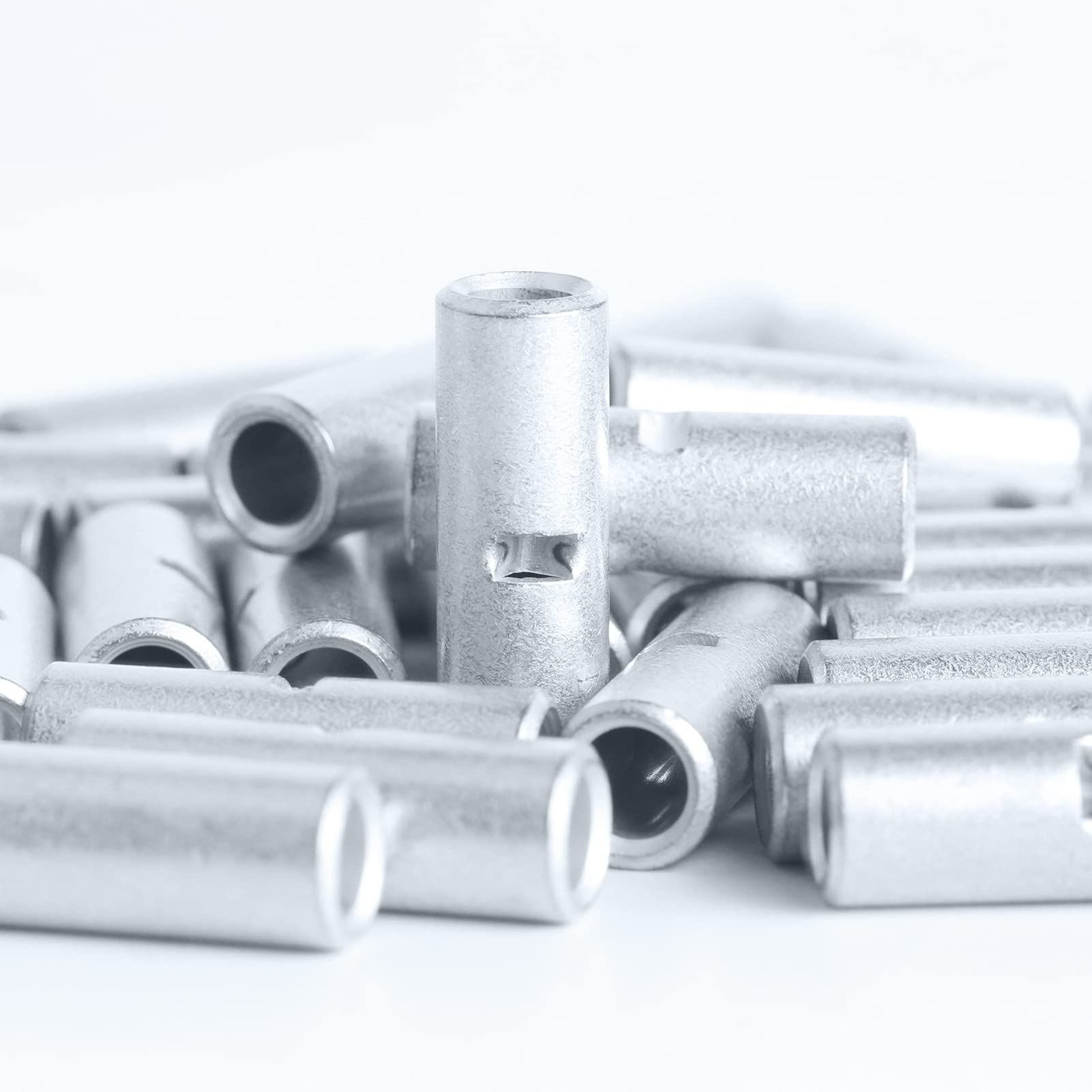 Snapklik.com : Non Insulated Butt Connectors 8 AWG, 50 Pcs Electrical ...