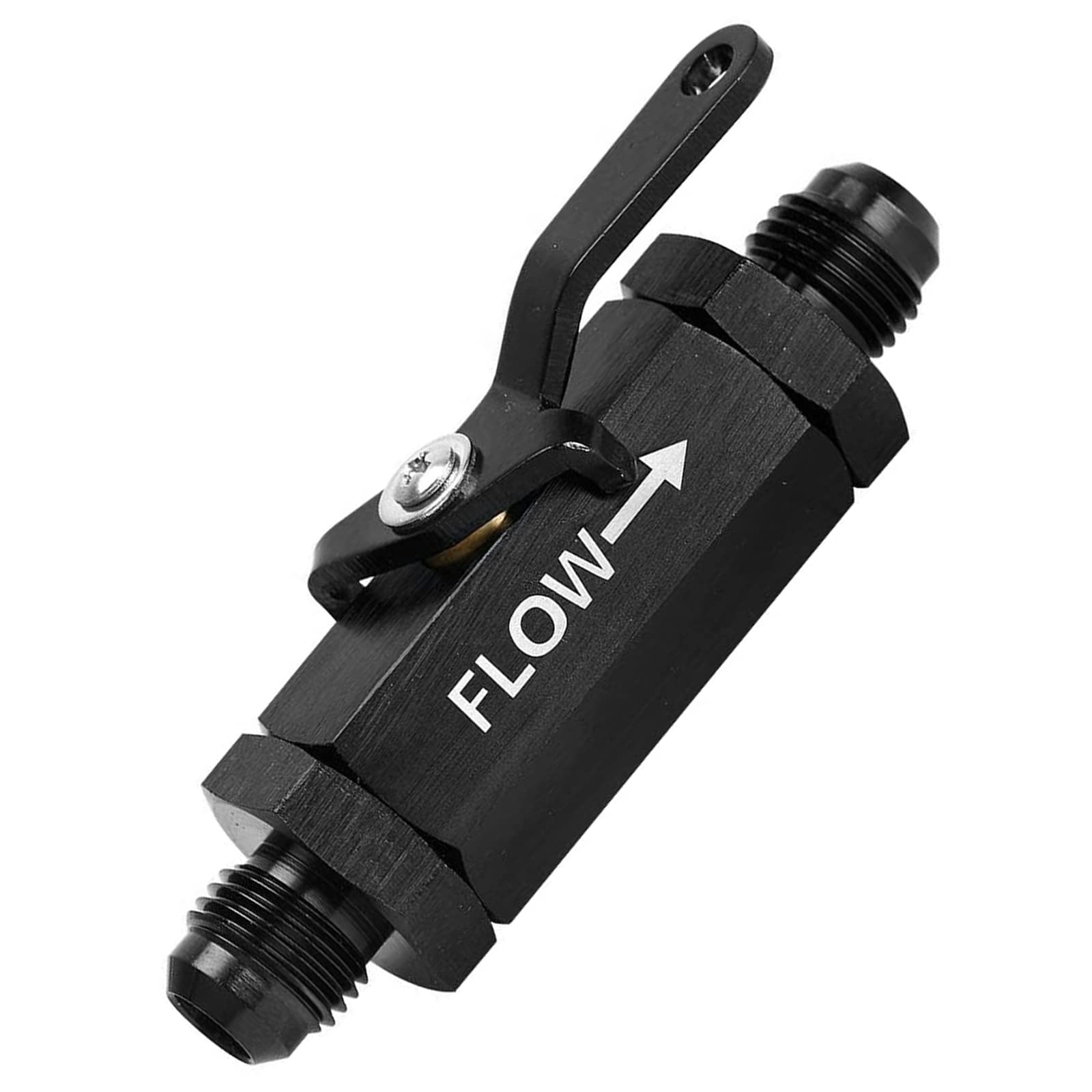 Snapklik.com : 6AN Aluminum Inline Fuel Shut Off Valve, 6AN To 6AN Male ...