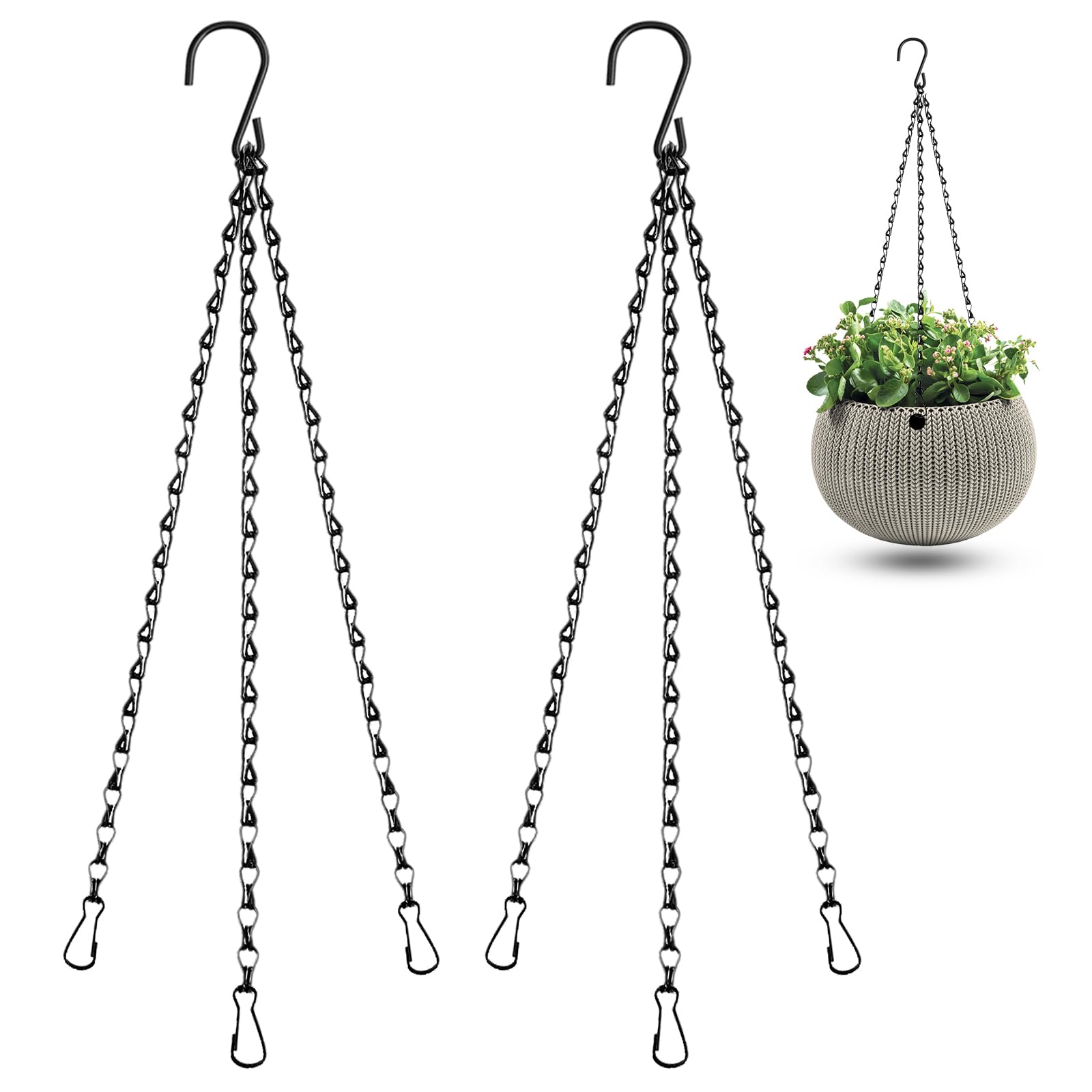 Amazon.com: 2PCS Hanging Basket Hangers & Chain for Hanging Plants ...