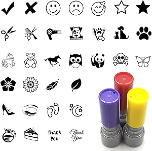 Loyalty Card Stamp Set - 3 Pcs, Business Stamp, Self Inking, Small ...