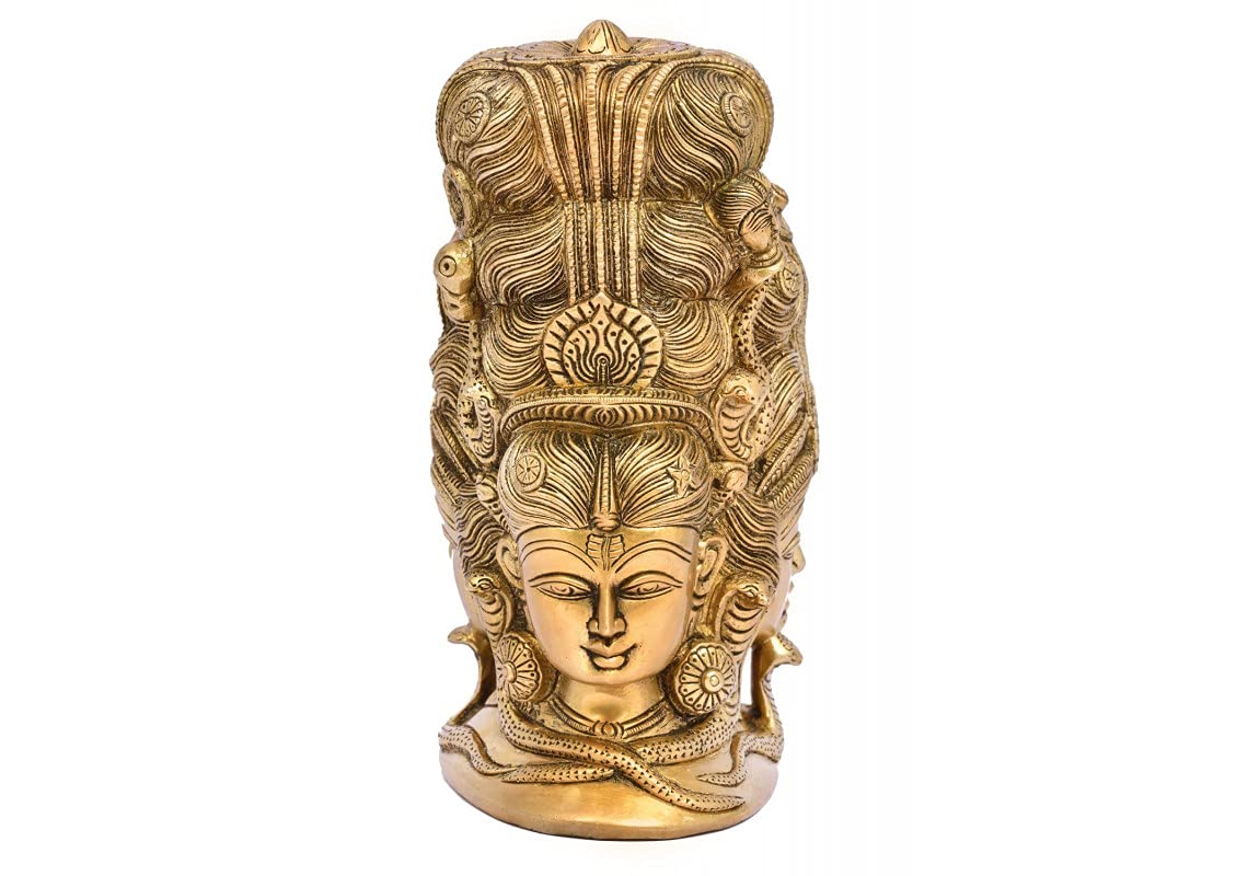 Buy The Advitya® God Shiva Parvati Three Face | Head | Idol Lord Shiva ...
