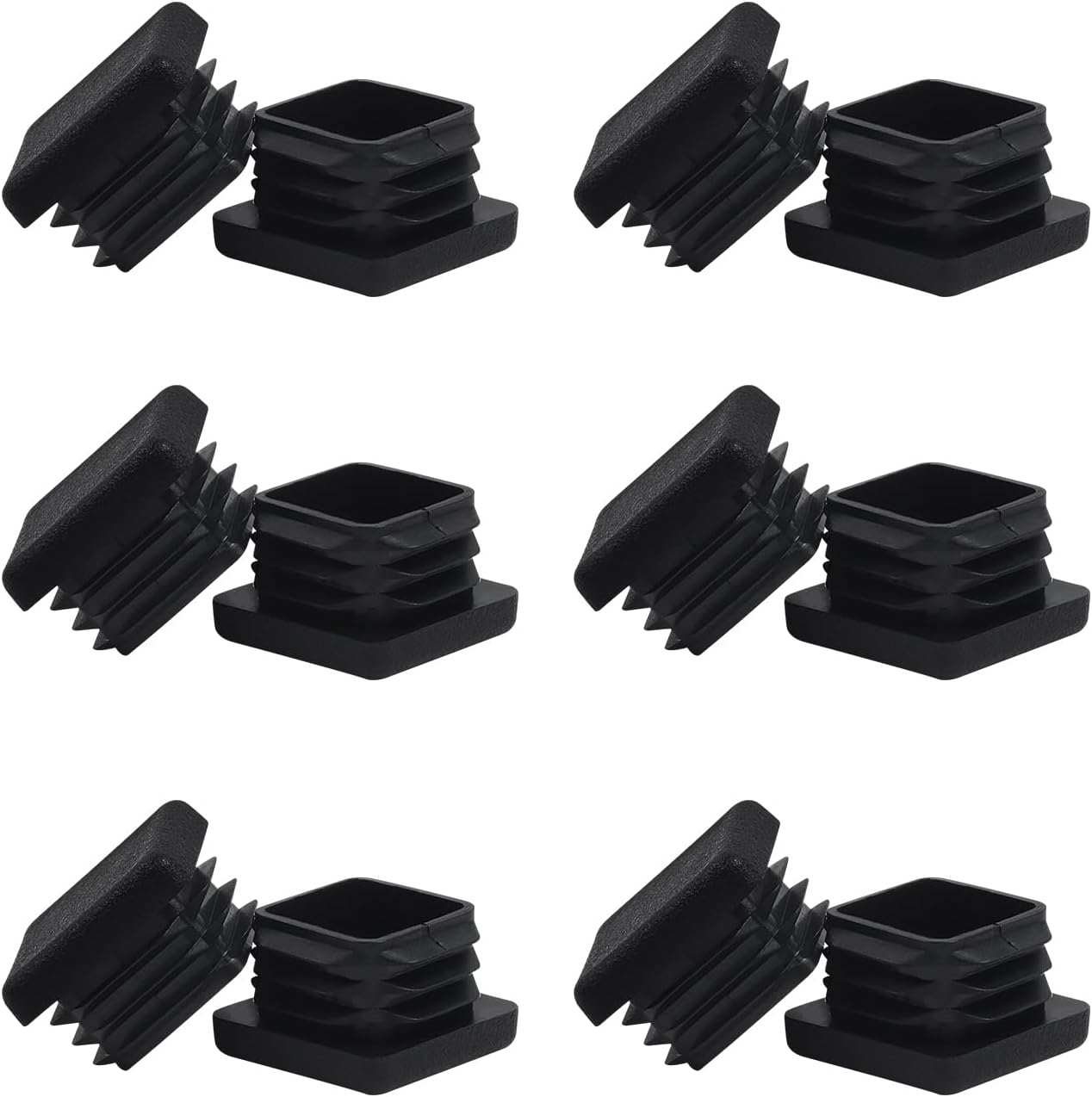 Amazon.com: FiveEyes 1x1 1" Square Tubing Plastic Plug End Caps 10 Pack ...