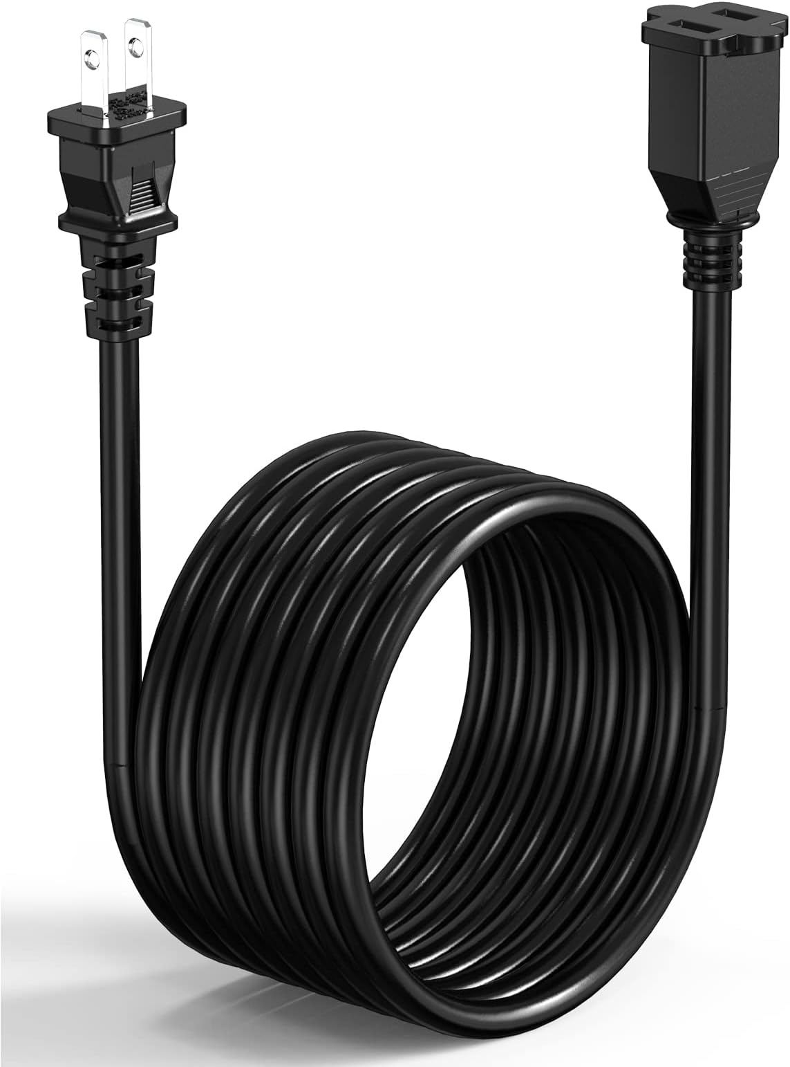 Amazon.com: 6FT(1.8M) Polarized US 2-Prong Male-Female Extension Power ...