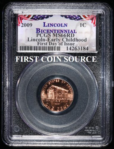 2009 Lincoln Bicentennial Log Cabin Penny PCGS MS66 at Amazon's ...