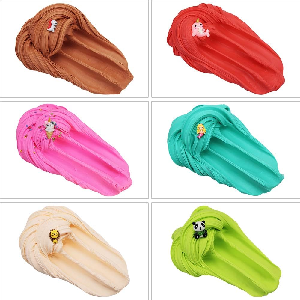 12 Colors Animal Butter Slime Kit, Pink Cream Slime, Duck Slime, Lion ...