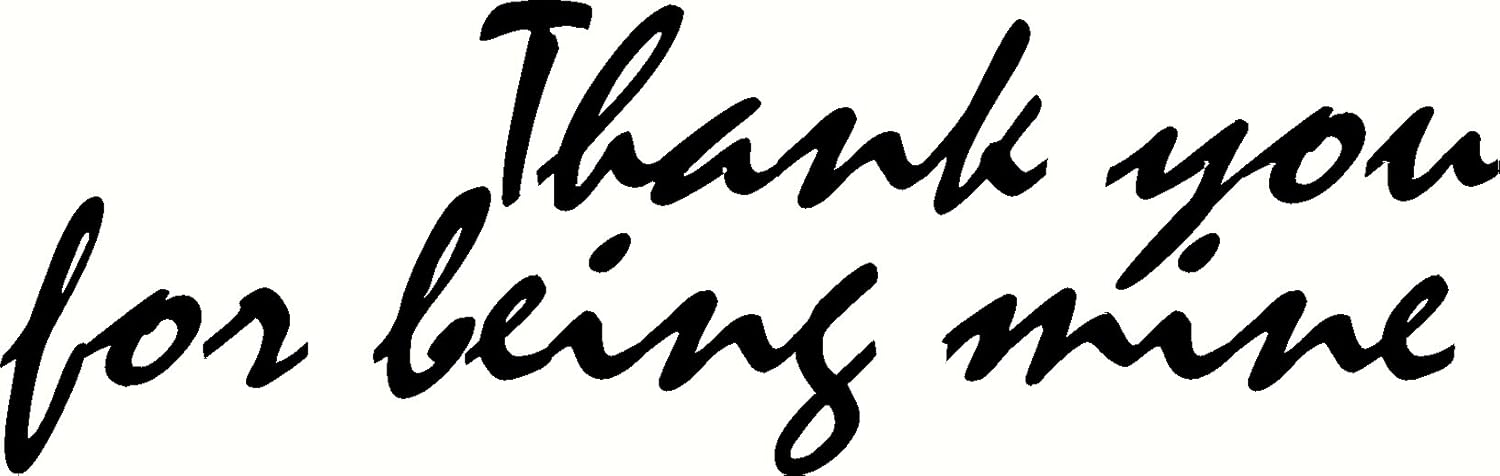 Amazon.com: Thank You for Being Mine Vinyl Wall Art, Romantic : Tools ...