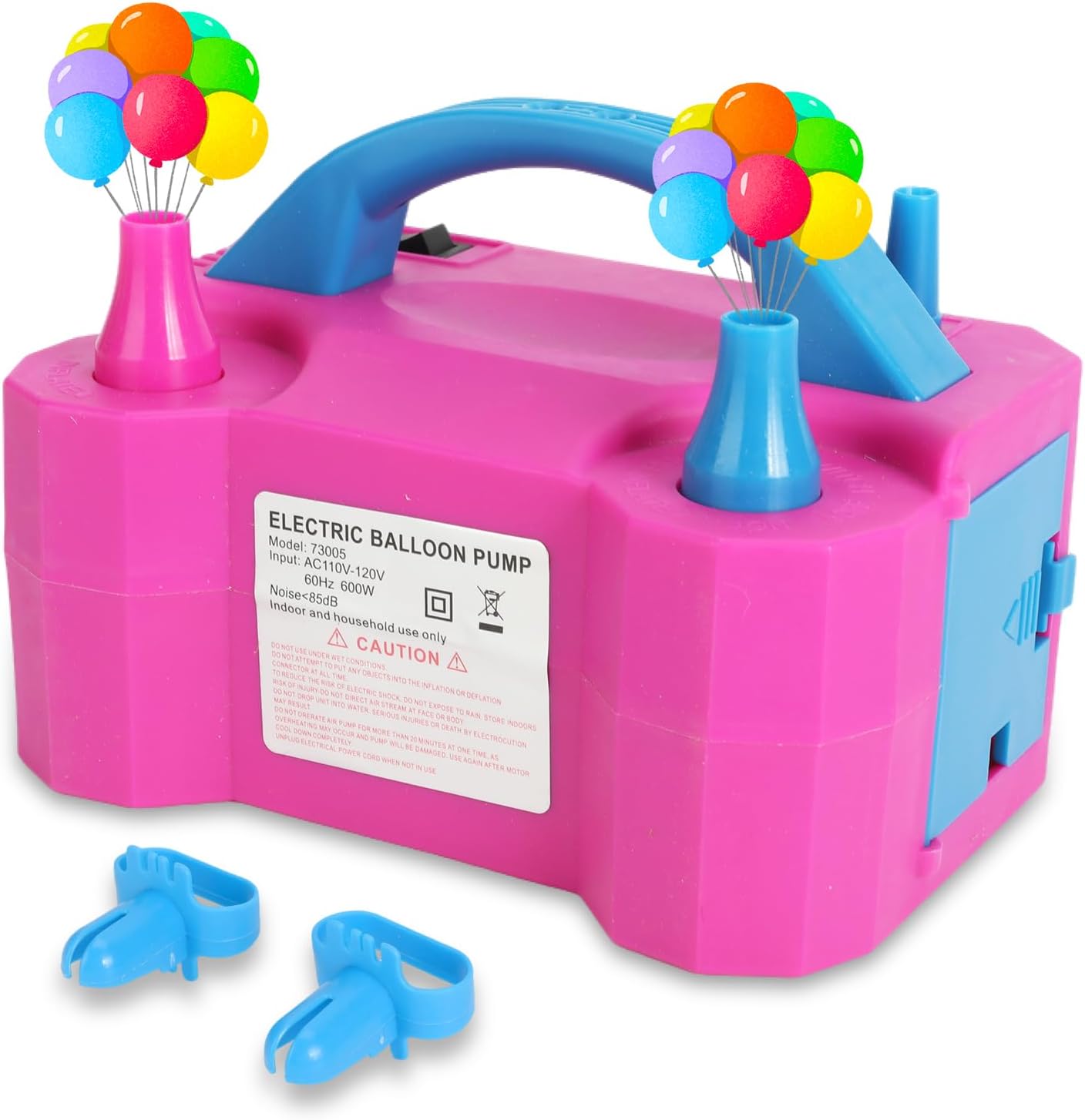 Amazon.com: OIIVPWUL Electric Balloon Pump, Portable Double Nozzle ...