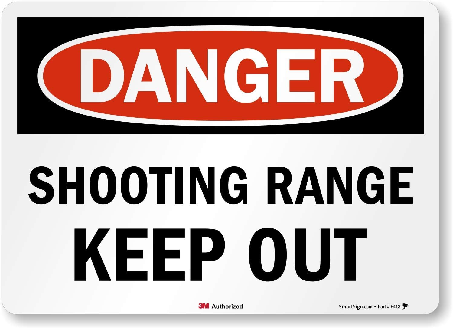 Amazon.com: Danger Shooting Range Do Not Cross Security Sign Aluminum ...