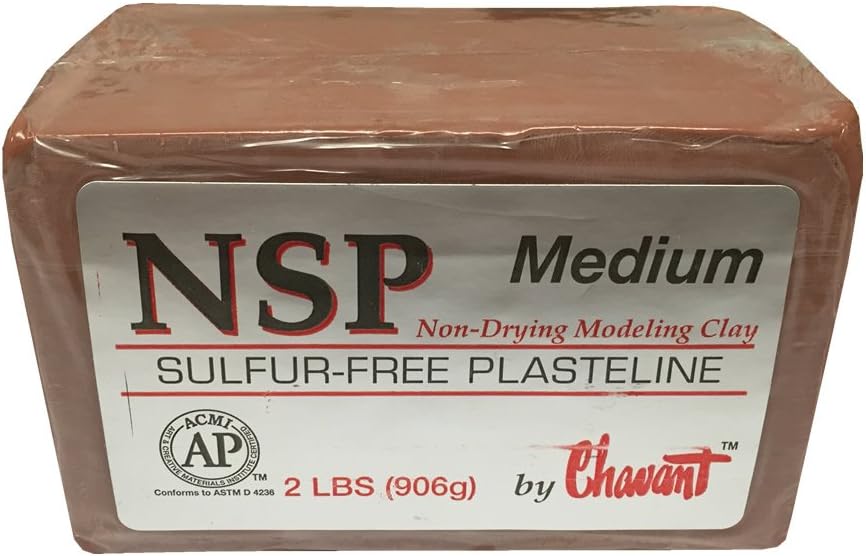 Chavant NSP Soft - Sulfur-Free Plasteline Fine Art Clay - 2lb Block ...