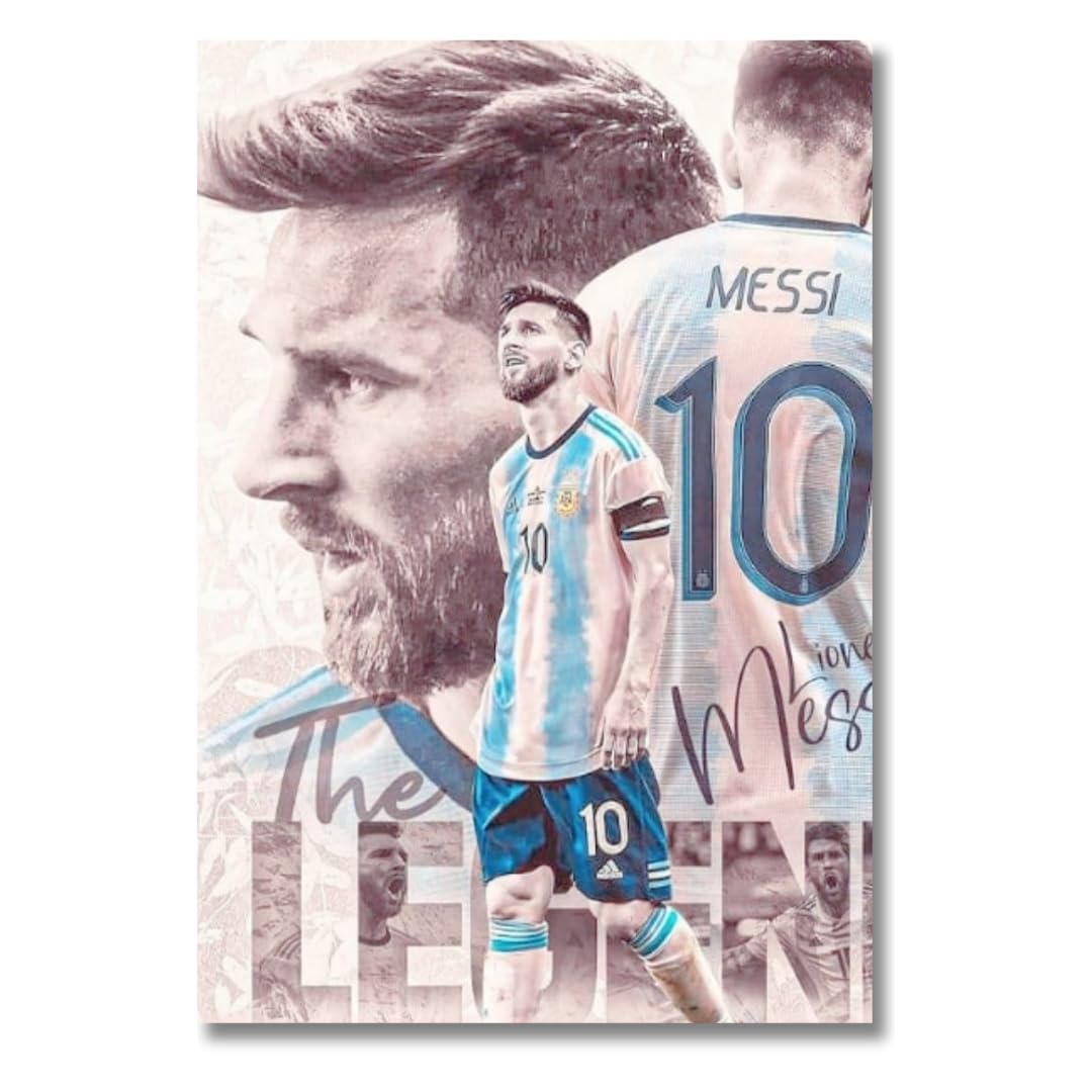 Lionel Messi | Football Posters for Wall | A3 and A4 sizes | 400 GSM ...